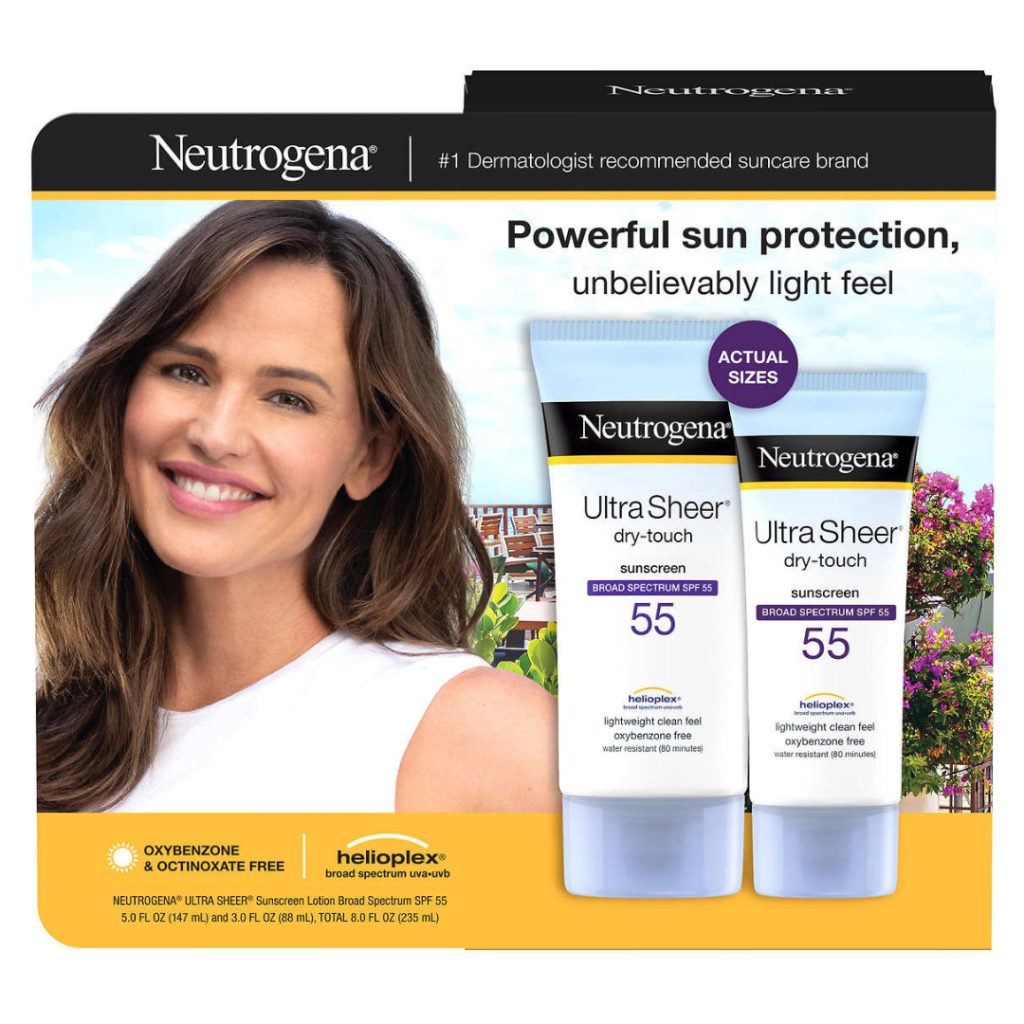 Protector Solar Facial SPF 55 – Neutrogena Ultra Sheer / 2 Pack / 147mL ...